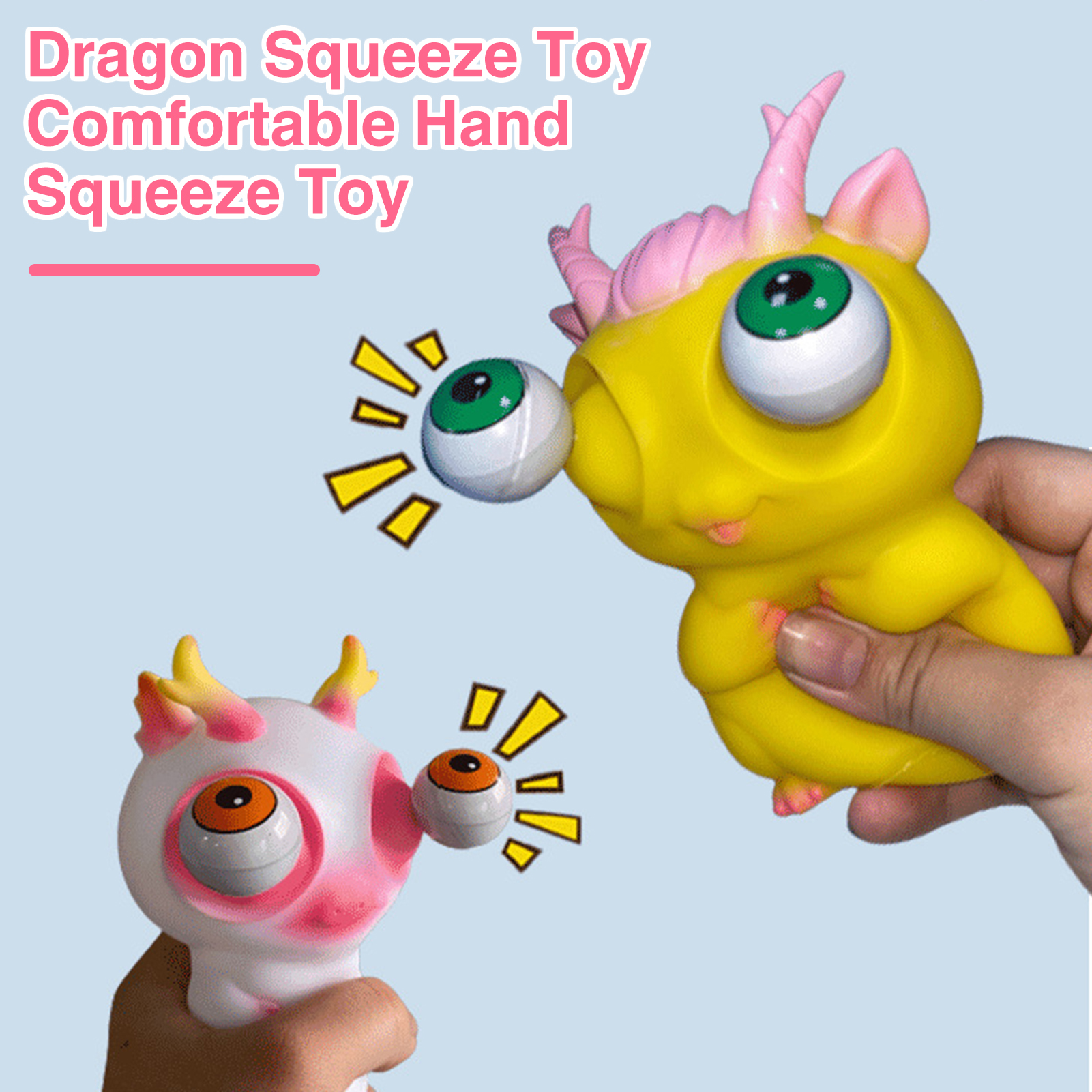 kiskick Year of 2024 Dragon Squeeze Toy - Eye-popping Red Dragon, Funny ...