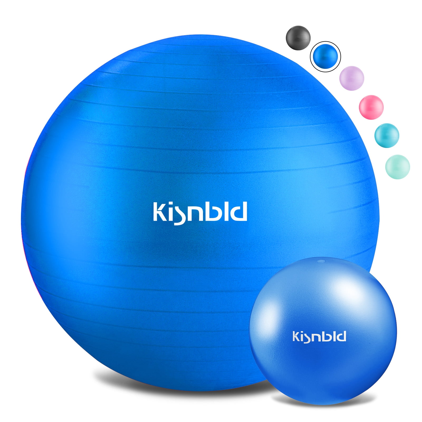 kisnbld Exercise Ball, Extra Thick Yoga Ball with Pilates Bal & Foot ...