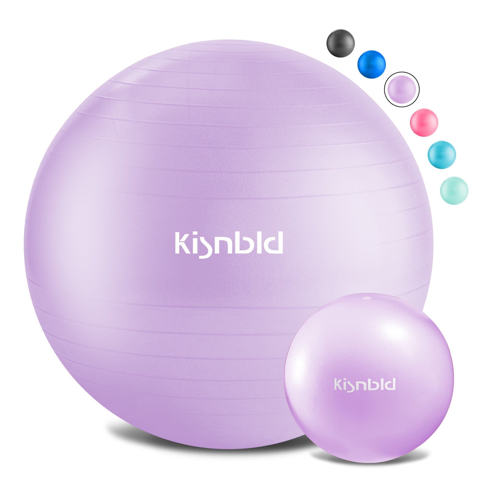 kisnbld Exercise Ball, Extra Thick Yoga Ball with Pilates Bal & Foot ...
