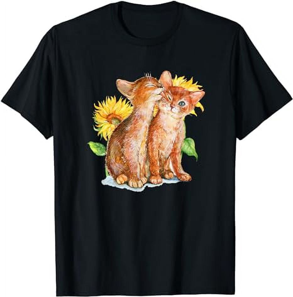 kiss kitty cat - Kitten Sunshine - two cats T-Shirt - Walmart.com