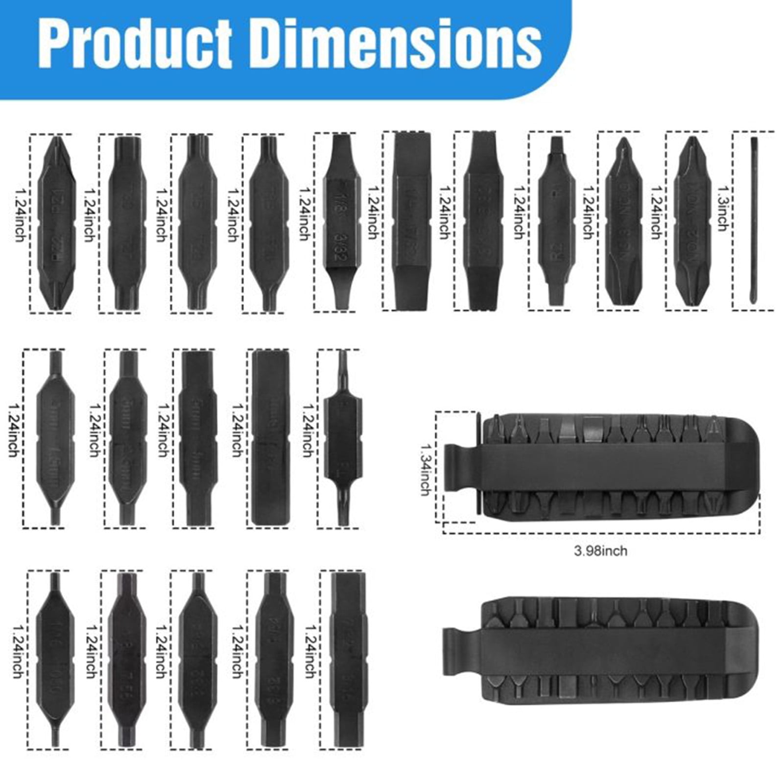 kit,Bit Set Pocket Ended Steel Bit Tool With Phillips And Removable Bit ...