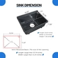 kitchen Single Bowl Utility Sink, Kitchen Wall-Mounted Sink 16.9 x 12.8 ...