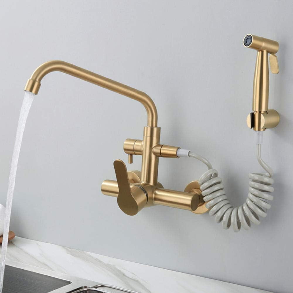 kitchen faucet Wall-mounted faucet concealed type 304 stainless steel ...