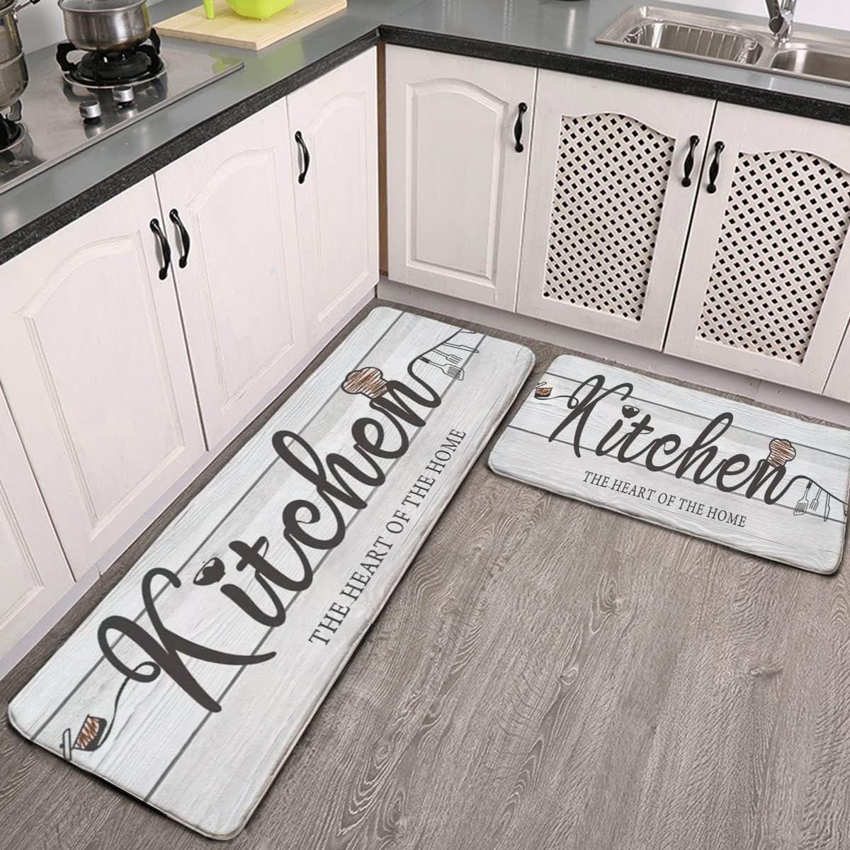 kitchen the heart of the home Kitchen Rugs set of 2 Anti Fatigue ...