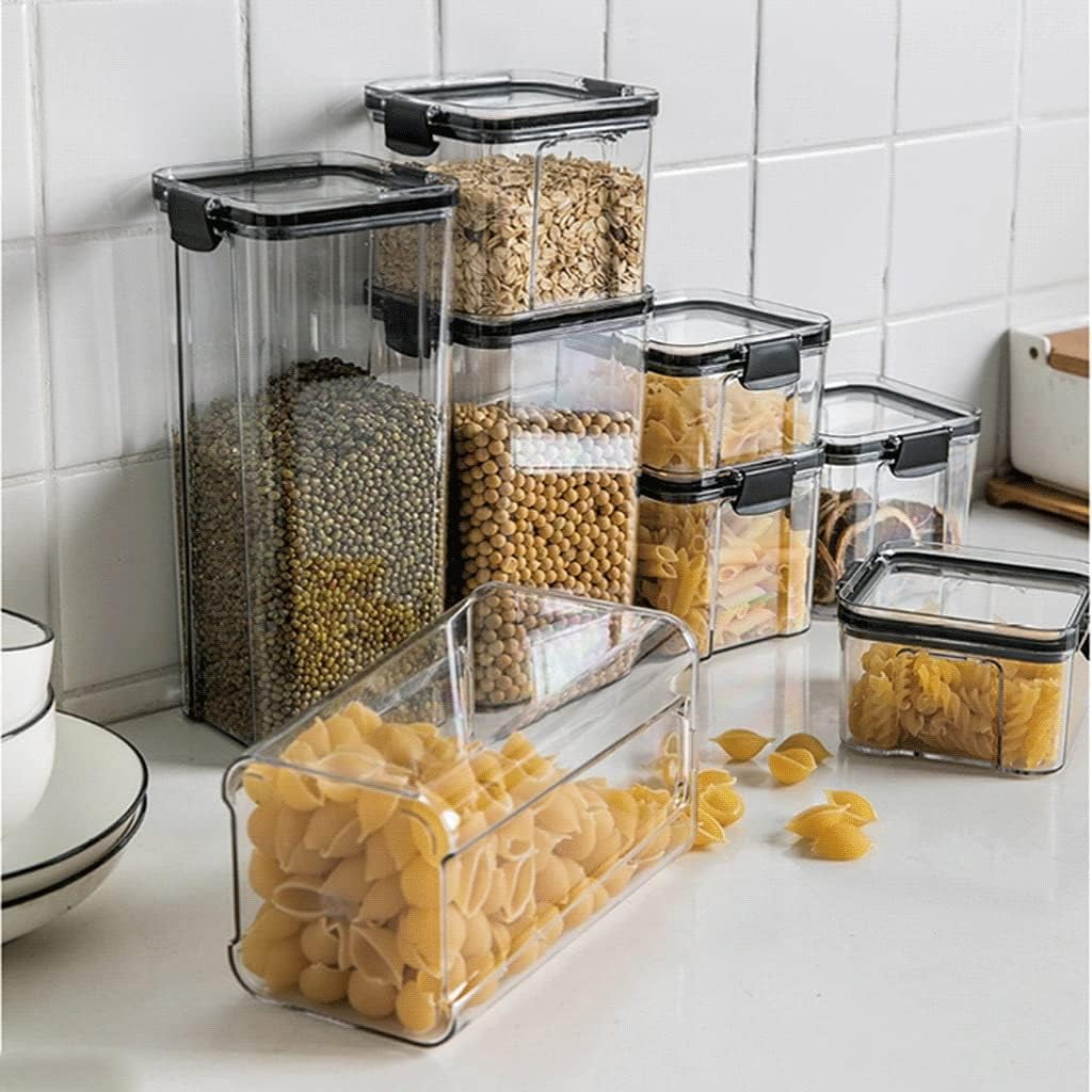 kitchen jars Cereal Container Food Storage Containers With Airtight ...