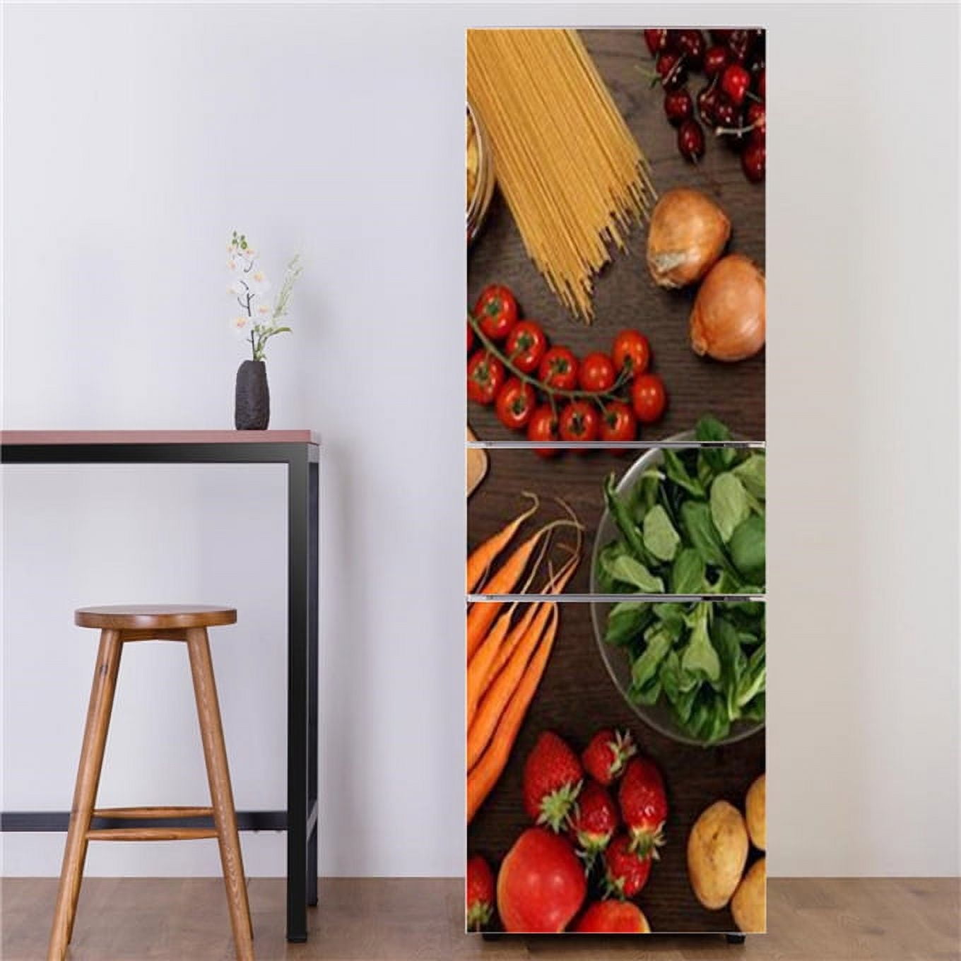 kitchen ration Fridge Sticker Self Adhesive Vinyl Fruit Door Poster ...
