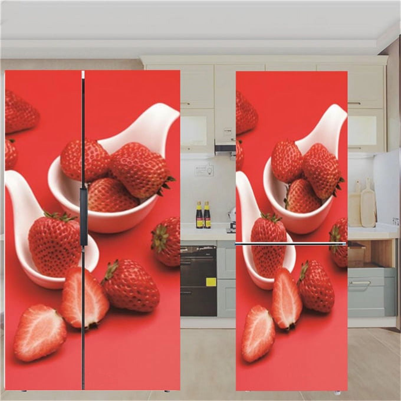 kitchen ration Fridge Sticker Self Adhesive Vinyl Fruit Door Poster ...