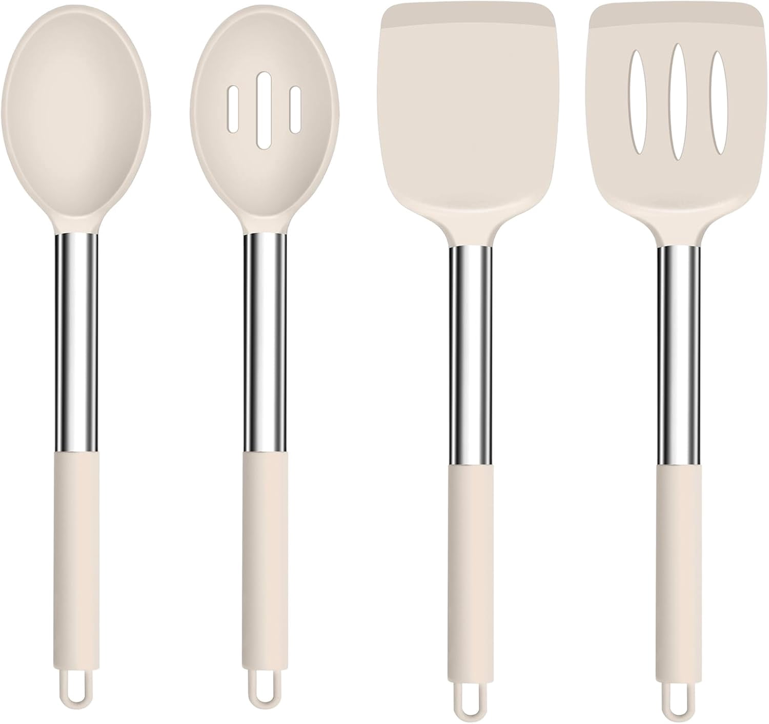 **kitchen utensils, 4 pcs silicone cooking utensils spatula spoon set ...