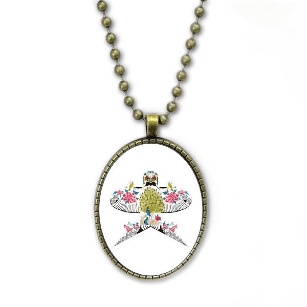 kite chinese culture traditional pattern necklace vintage chain bead ...