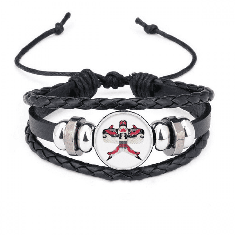 kite traditional chinese culture pattern bracelet braided leather woven ...