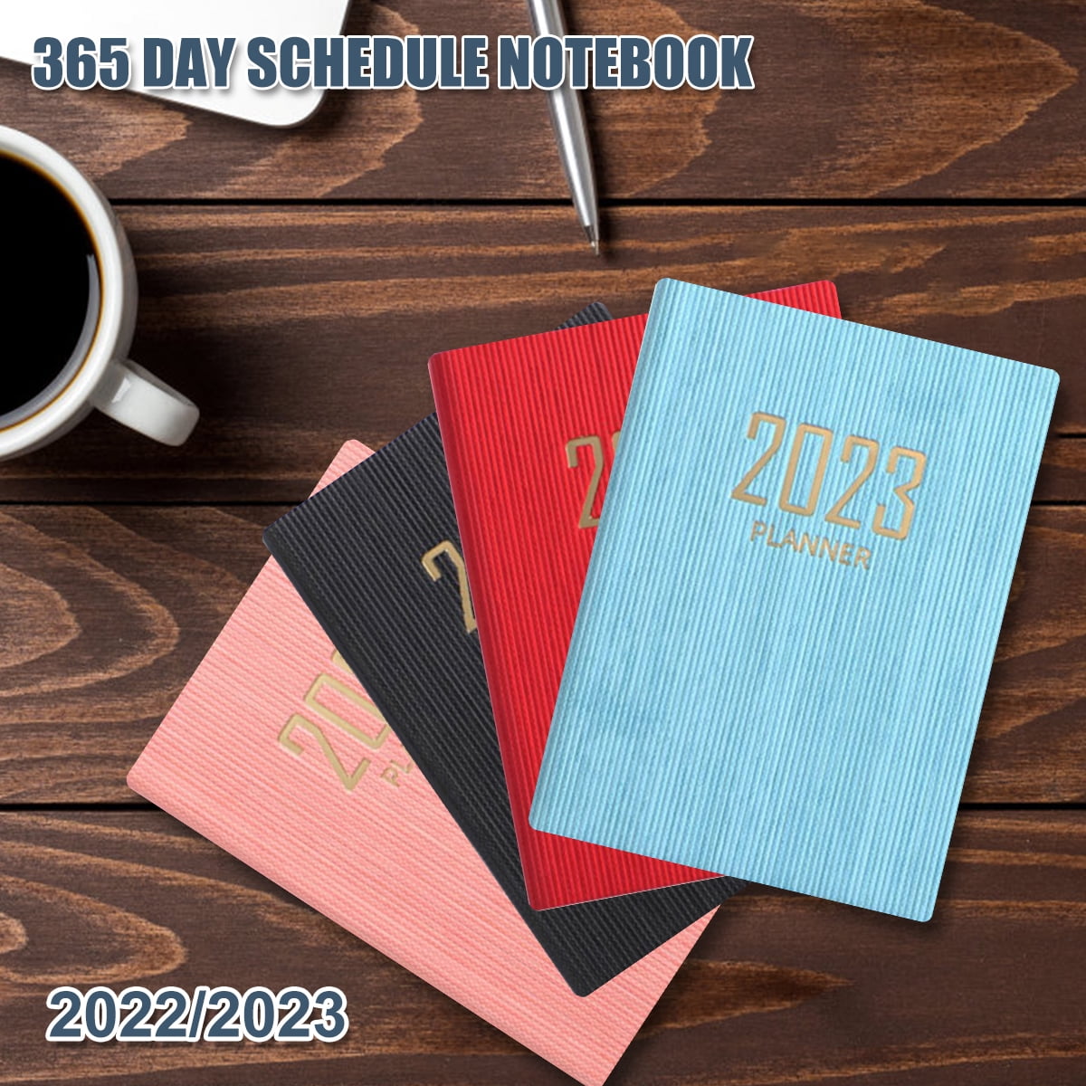 kitwin 1/4PCS A7 Mini Pocket Notebook w/50 Pages 365 Days Planner Goal ...