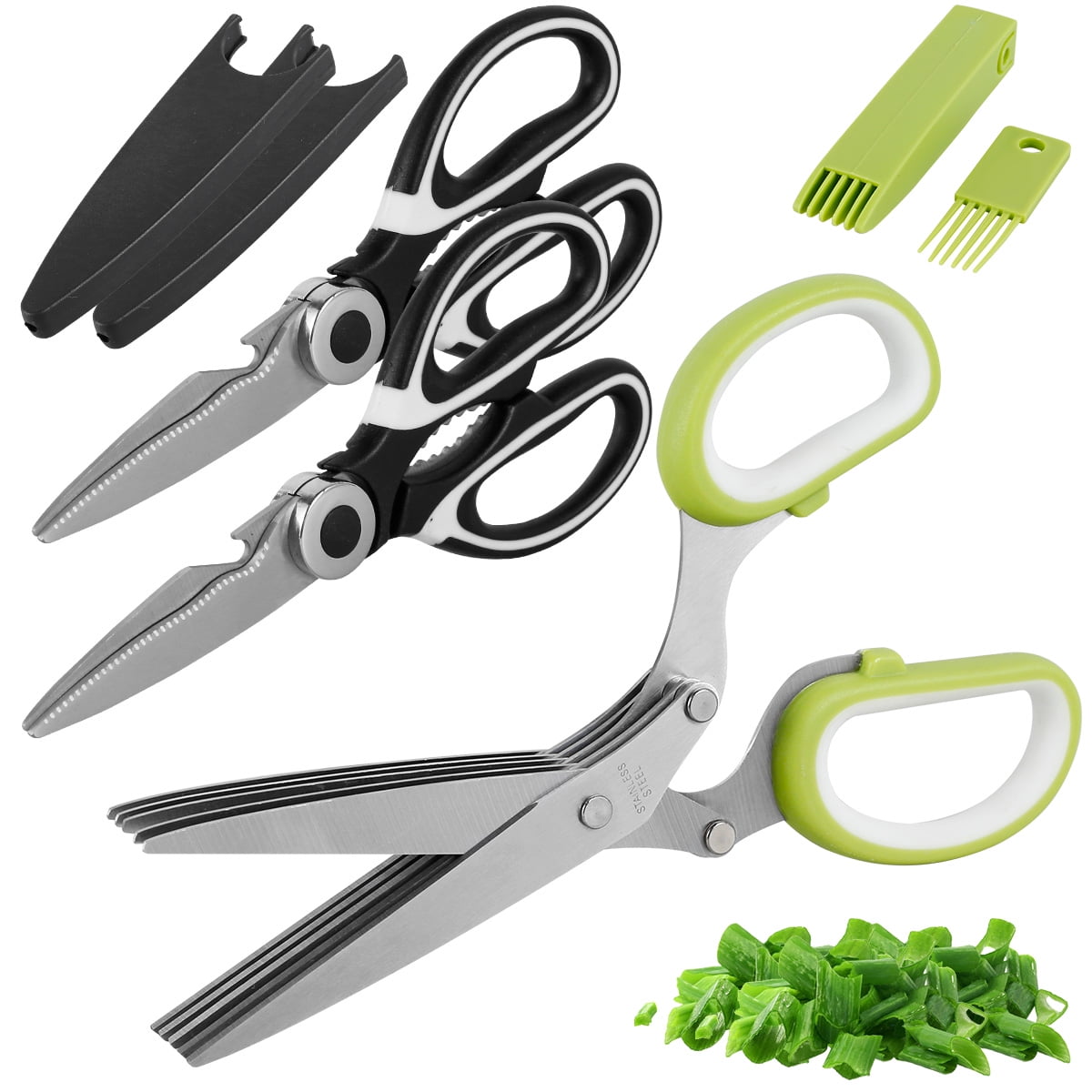 kitwin 3Pcs Kitchen Scissors Set Stainless Steel Chicken Bone Cutting ...