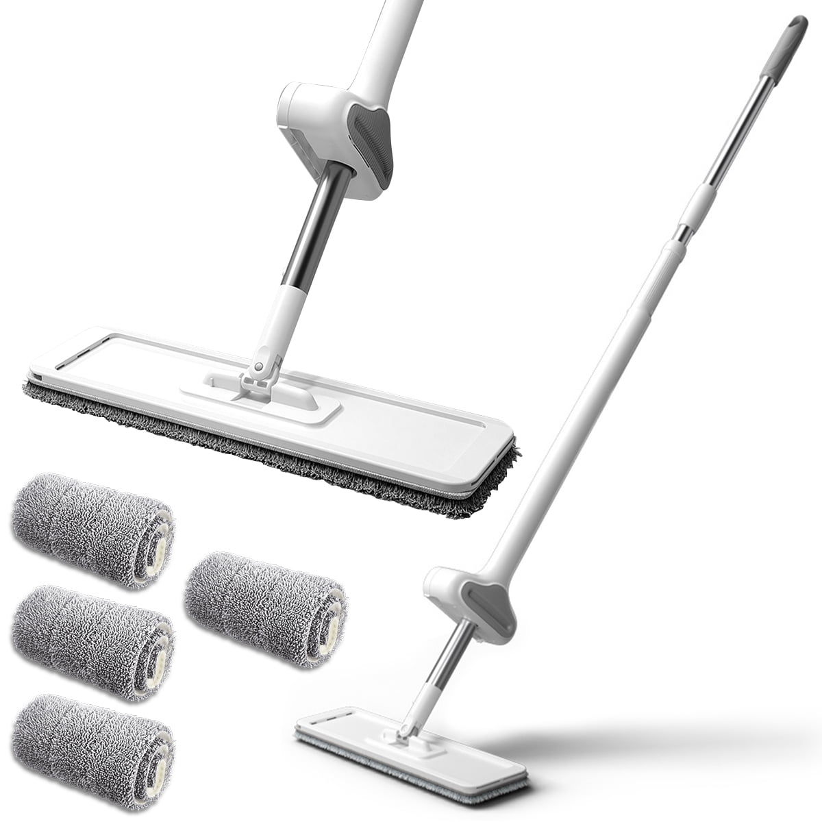kitwin 50 Inch Microfibre Floor Mops 360° Rotatable Flat Floor Mops ...