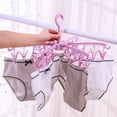 Kitwin 24 Clips Collapsible Sock Drying Rack, Rotatable Laundry Hanger ...