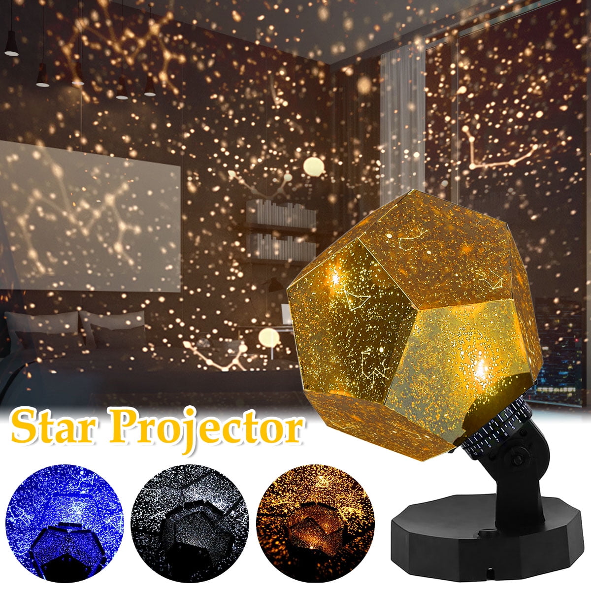 kitwin Star Projector Galaxy Lamp Starry Sky Night Light for Kids 3 ...