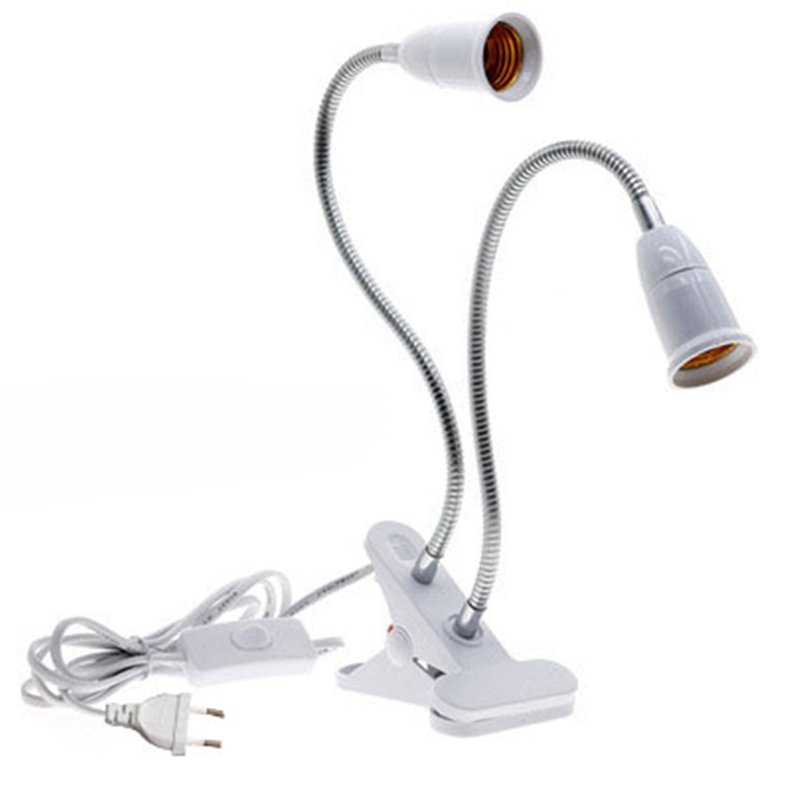 kjfef Aluminum Wire Neck Clip Light Socket,Desk Clip Clamp Lamp Holder ...