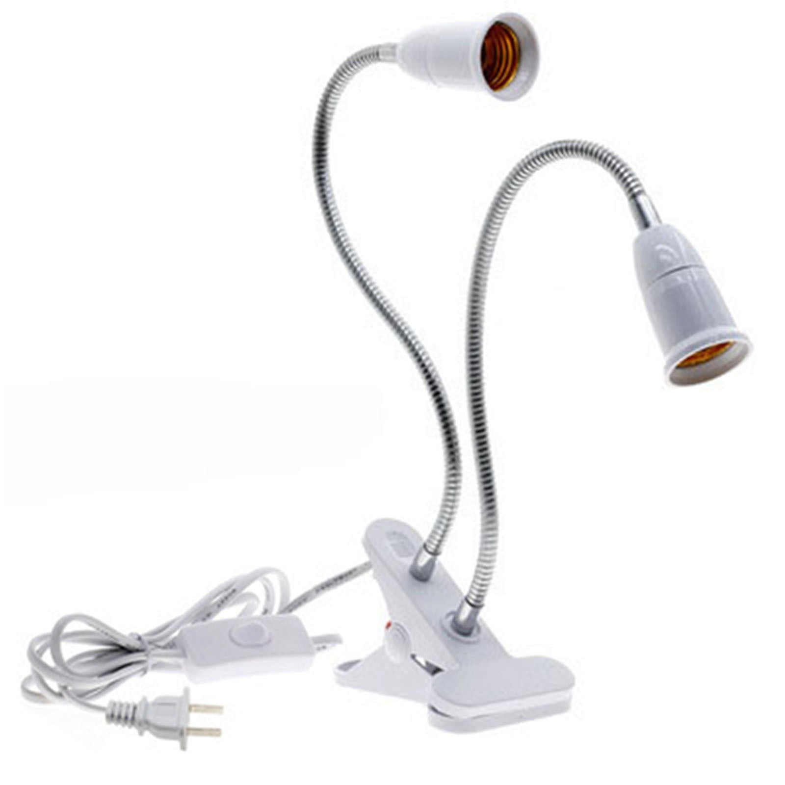 kjfef Aluminum Wire Neck Clip Light Socket,Desk Clip Clamp Lamp Holder ...