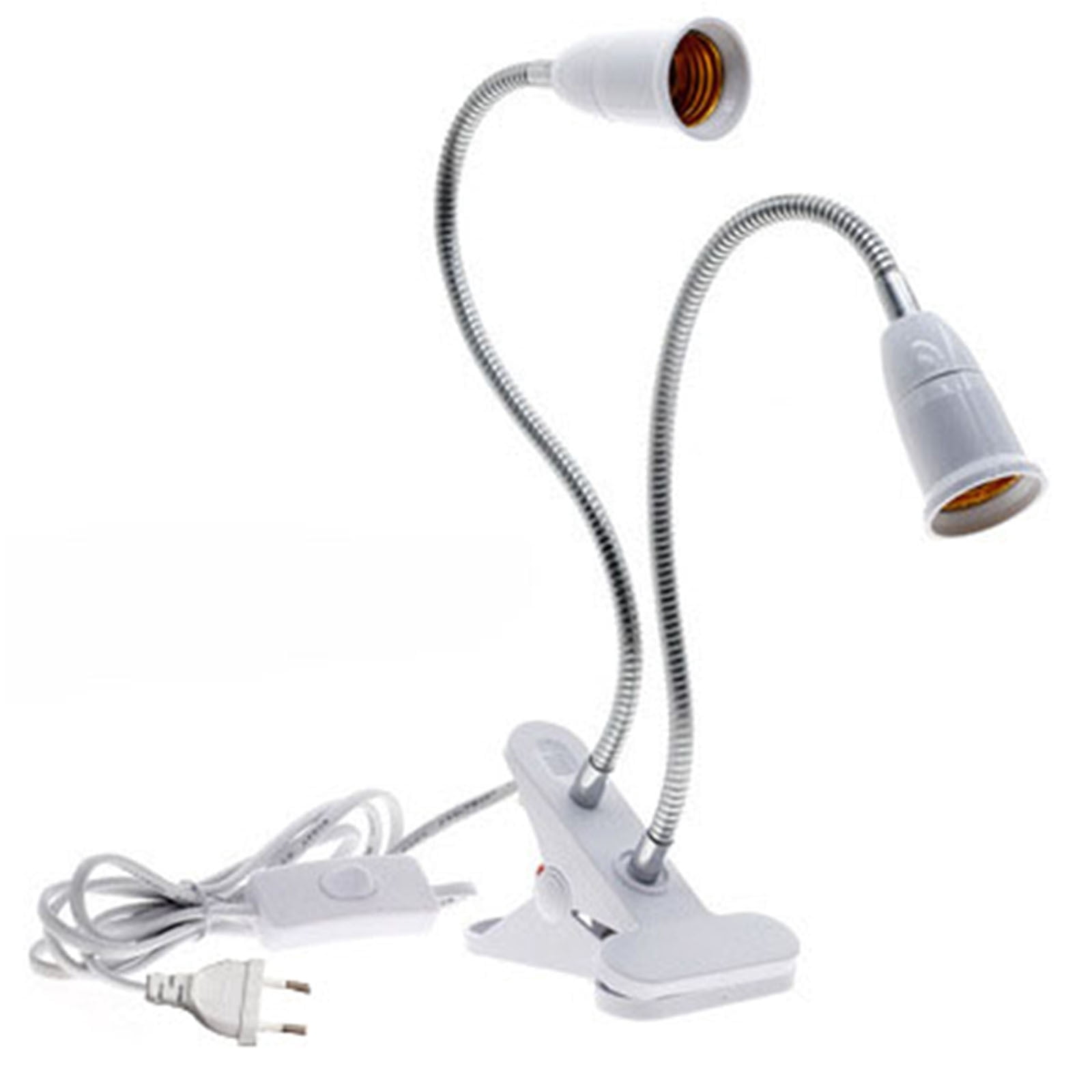 kjfef Aluminum Wire Neck Clip Light Socket,Desk Clip Clamp Lamp Holder ...