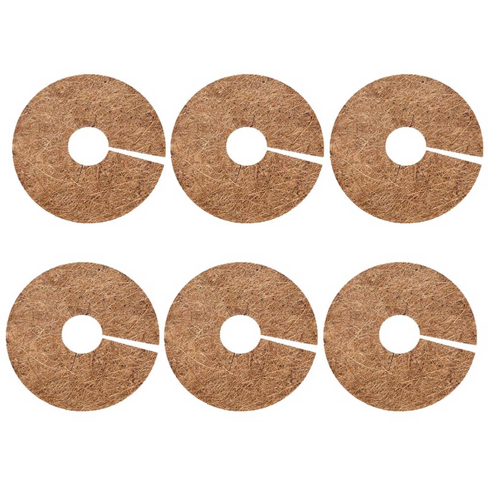 kjfeif 1/3/6 Pcs Coconut Fibers Mulch Ring Tree Protector Mat, 11.7Inch ...