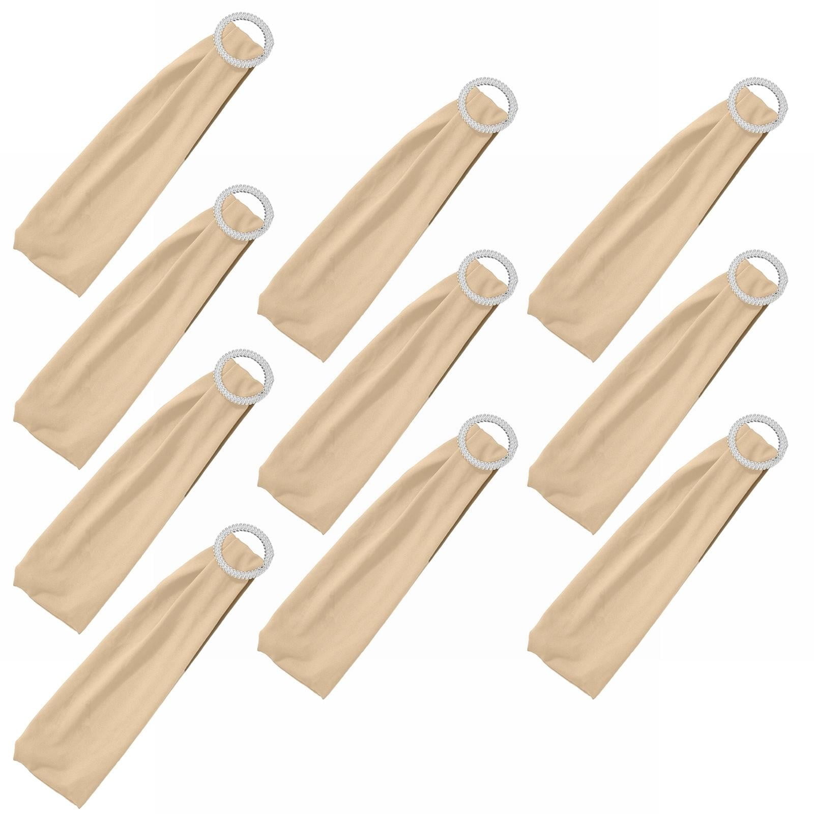 kjfeif 10 PCS Spandex Stretch Chair Sashes Bows for Wedding Reception ...