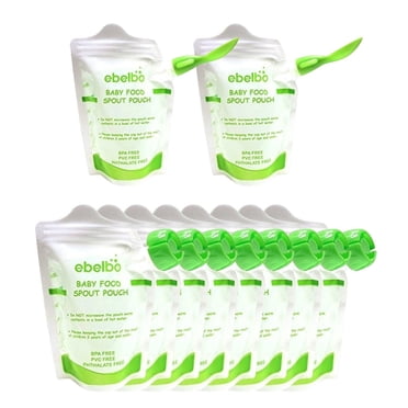 PandaEar Reusable Easy Fill Silicone Baby Food Pouches, 7 Pack, BPA ...