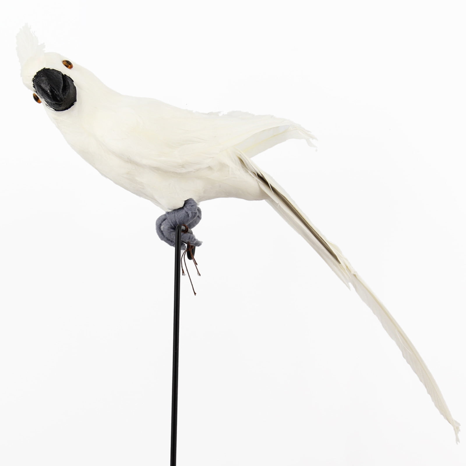 kjfeif 17.7inch﻿ Artificial Simulation Foam Feather Parrot Macaw Bird ...