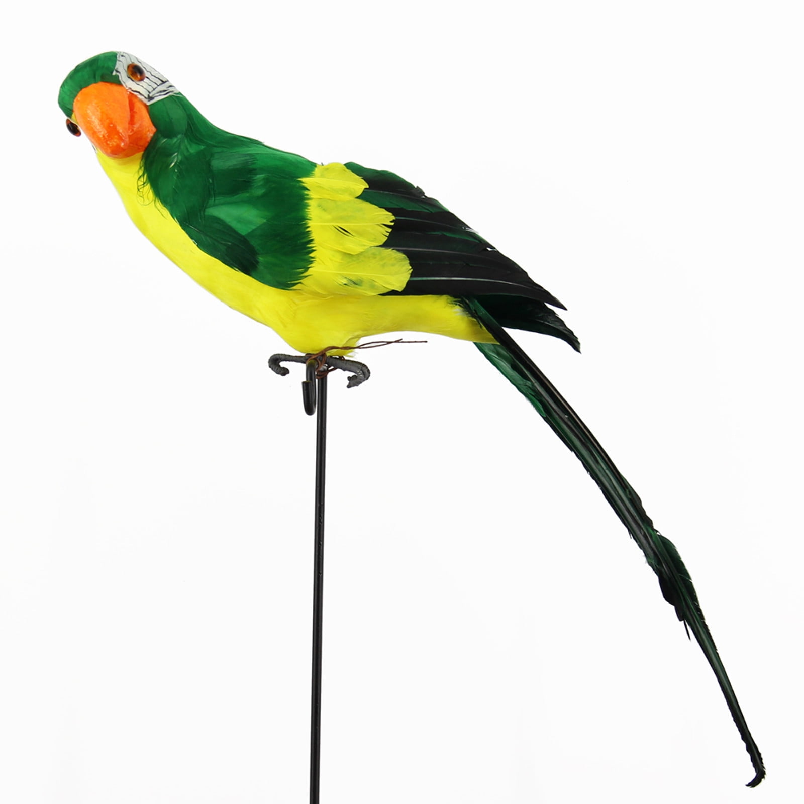kjfeif 17.7inch﻿ Artificial Simulation Foam Feather Parrot Macaw Bird ...