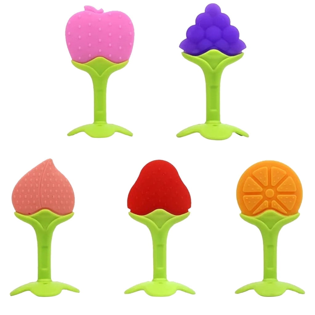 kjfeif 2025 Creative Unique Design 5PC Baby Teether Safety Silicone ...