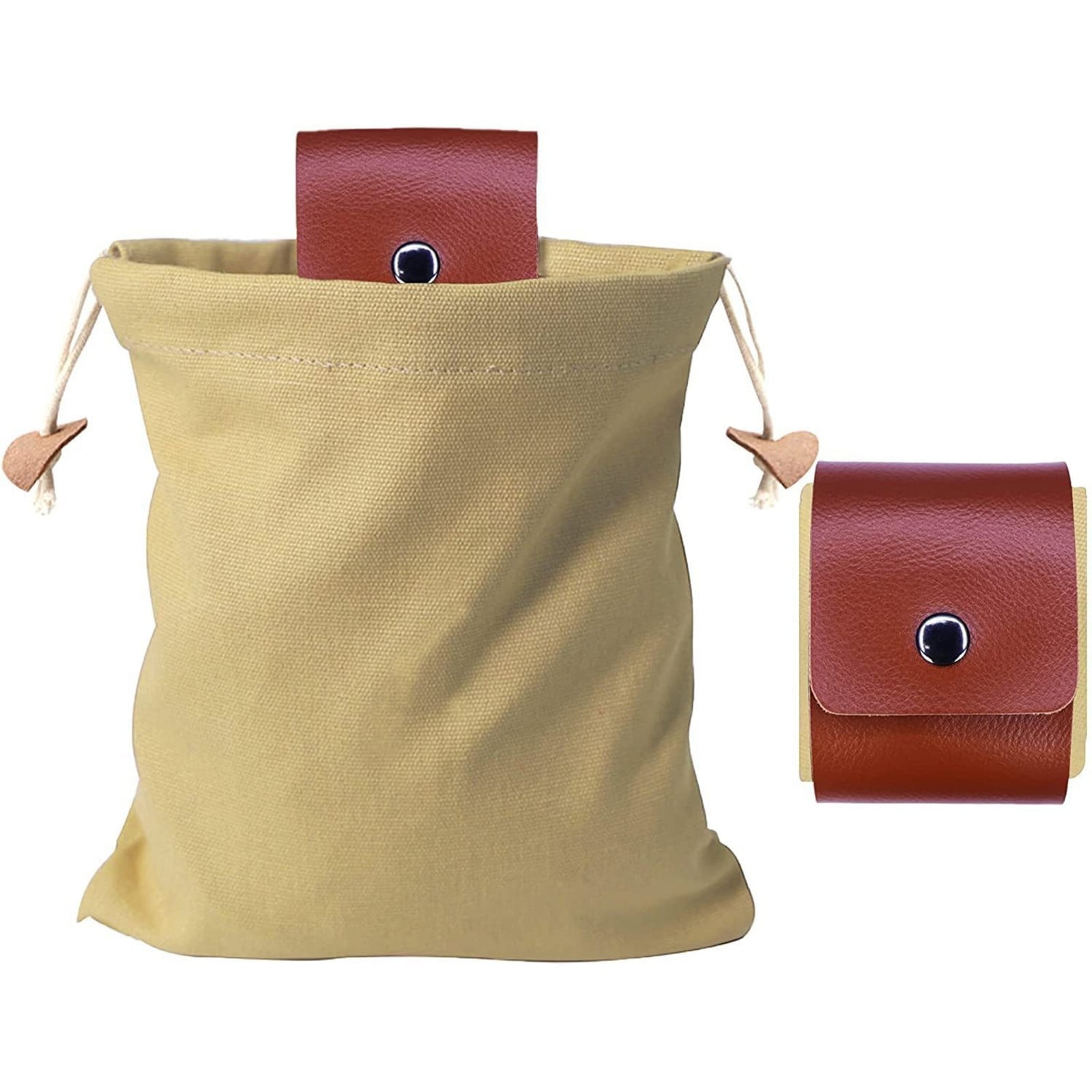 kjfeif 2025 Upgraded Foldable Canvas Belt Bag Foraging Bag, Waxed ...