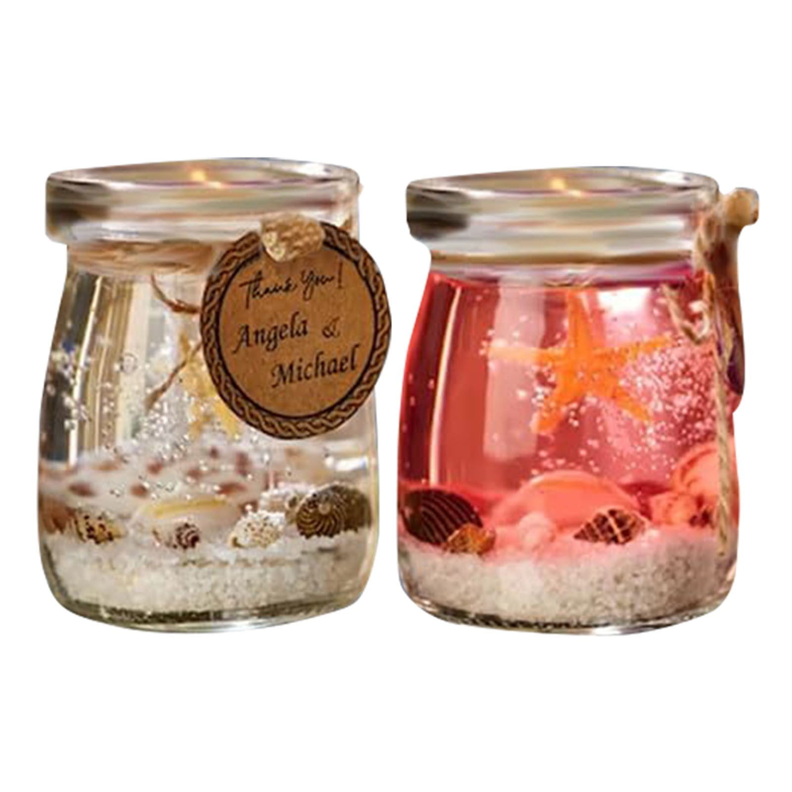 kjfeif 2pc Ocean Theme Gel Candle, Ocean Shell Gel Wax Candle, 2024 New ...