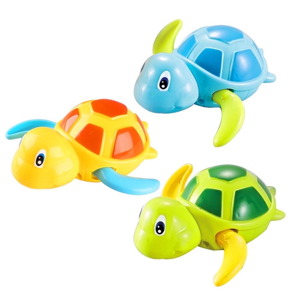 kjfeif 3pcs Bath Swimming Turtle toy for Baby toddler, Wind Up Chain ...