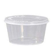 100 Sets 5.5 oz Small Plastic Go To Go Containers, Disposable Round ...