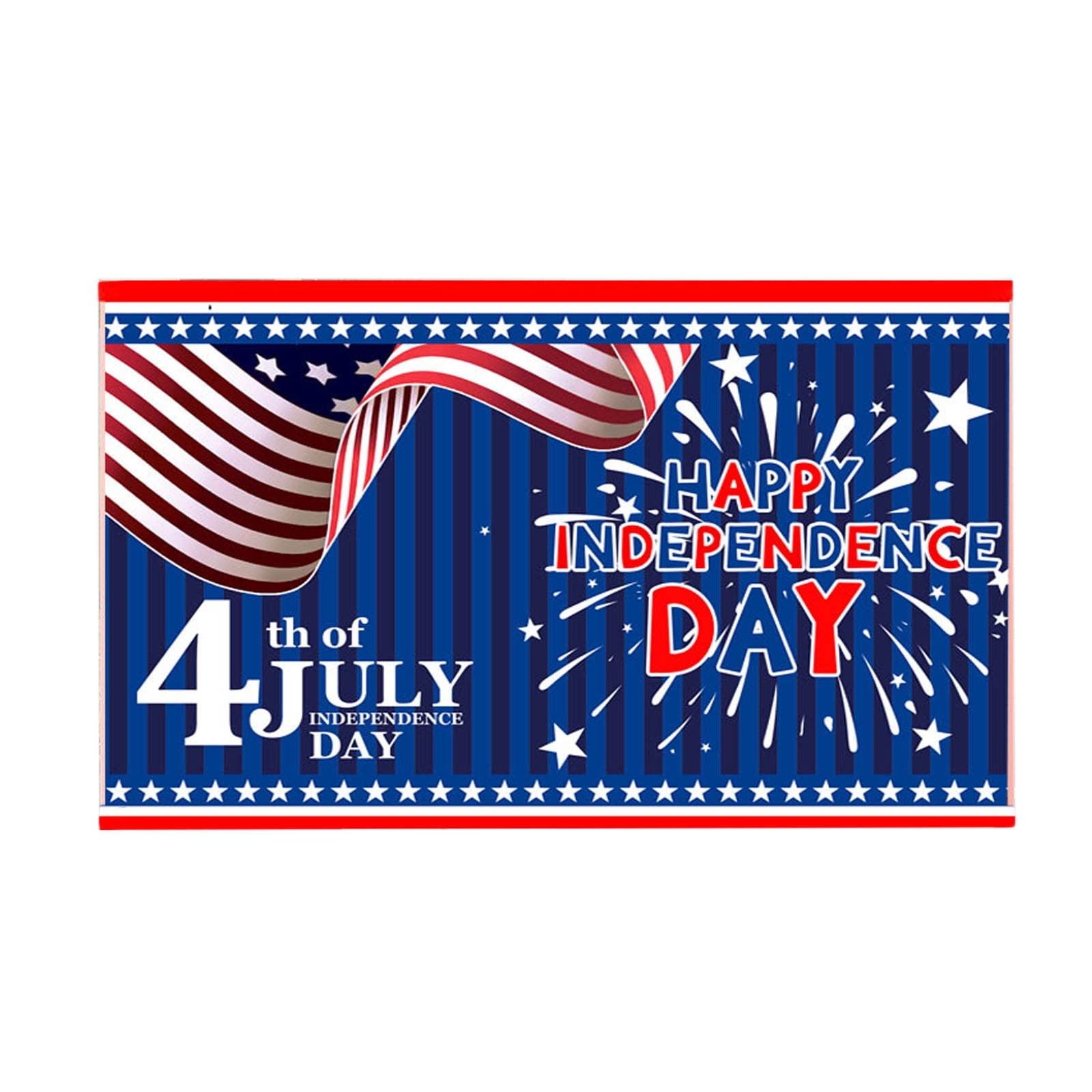 kjfeif 60x35.37inch Independence Day Banner, Memorial Day Happy 4th of ...