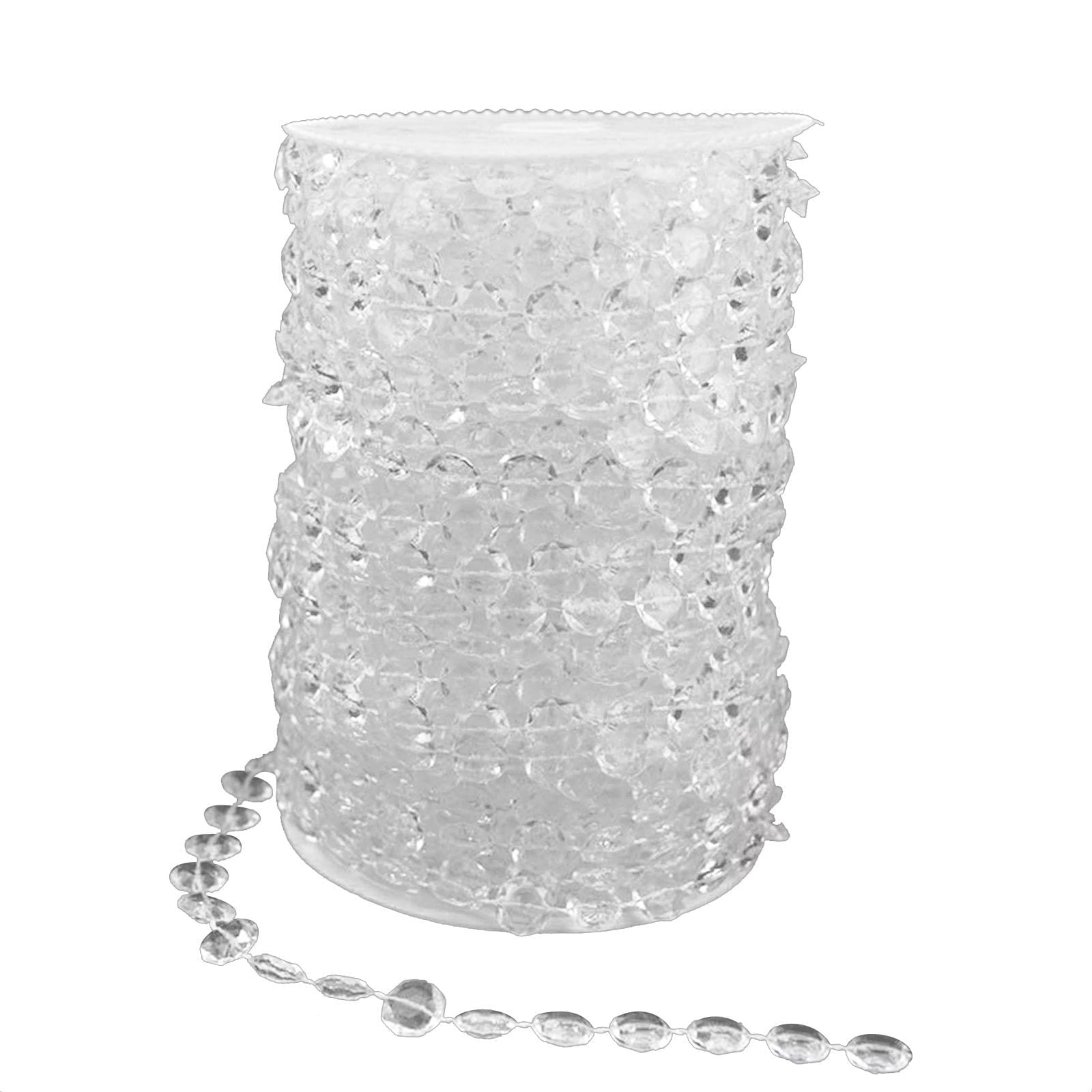 kjfeif Acrylic Clear Crystal Beads Diamond Garland Strands Rhinestone ...