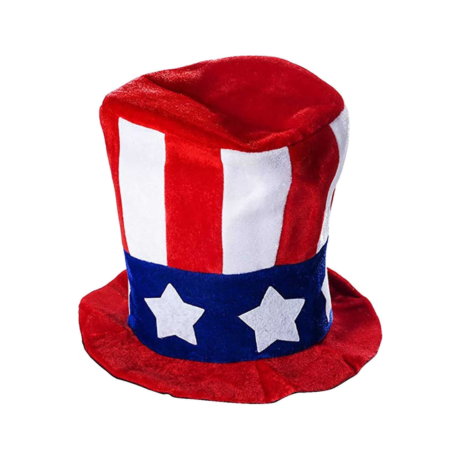 kjfeif American Independence Day Splicing Party High Hat,Sequin Fourth ...