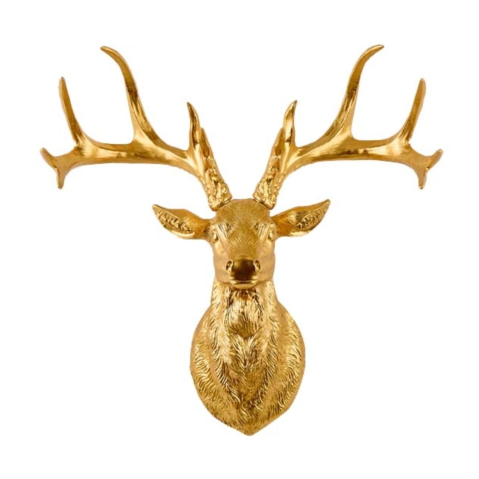 kjfeif Animal Heads Wall Decor, Faux Deer Head Mount, Animal Sculptures ...