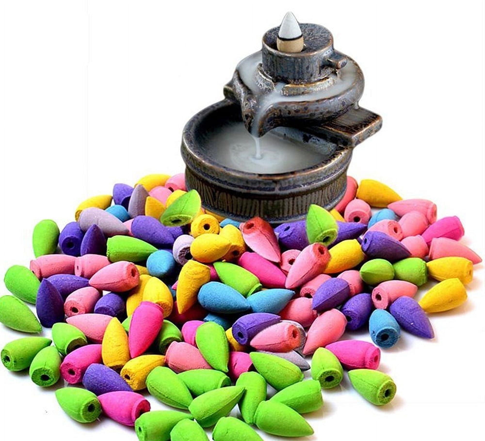 kjfeif Backflow Incense Cones for Waterfall Aromatic Smoke Fountain ...