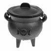 Pentagram Pentacle Cast Iron Cauldron With Lid and Handle, Witches Cauldron, Great For Use With ...