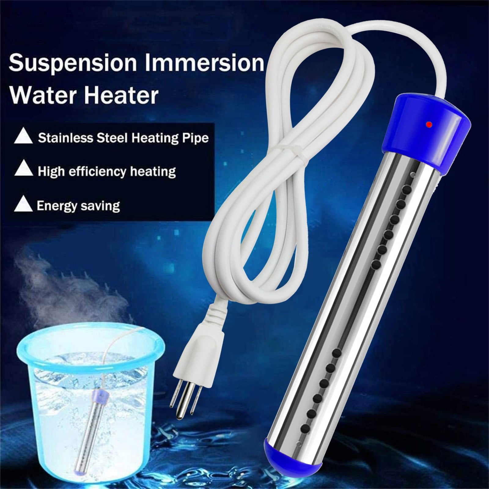 kjfeif 2025 New Electric Immersion Water Heater Boiler 1500w Swimming ...