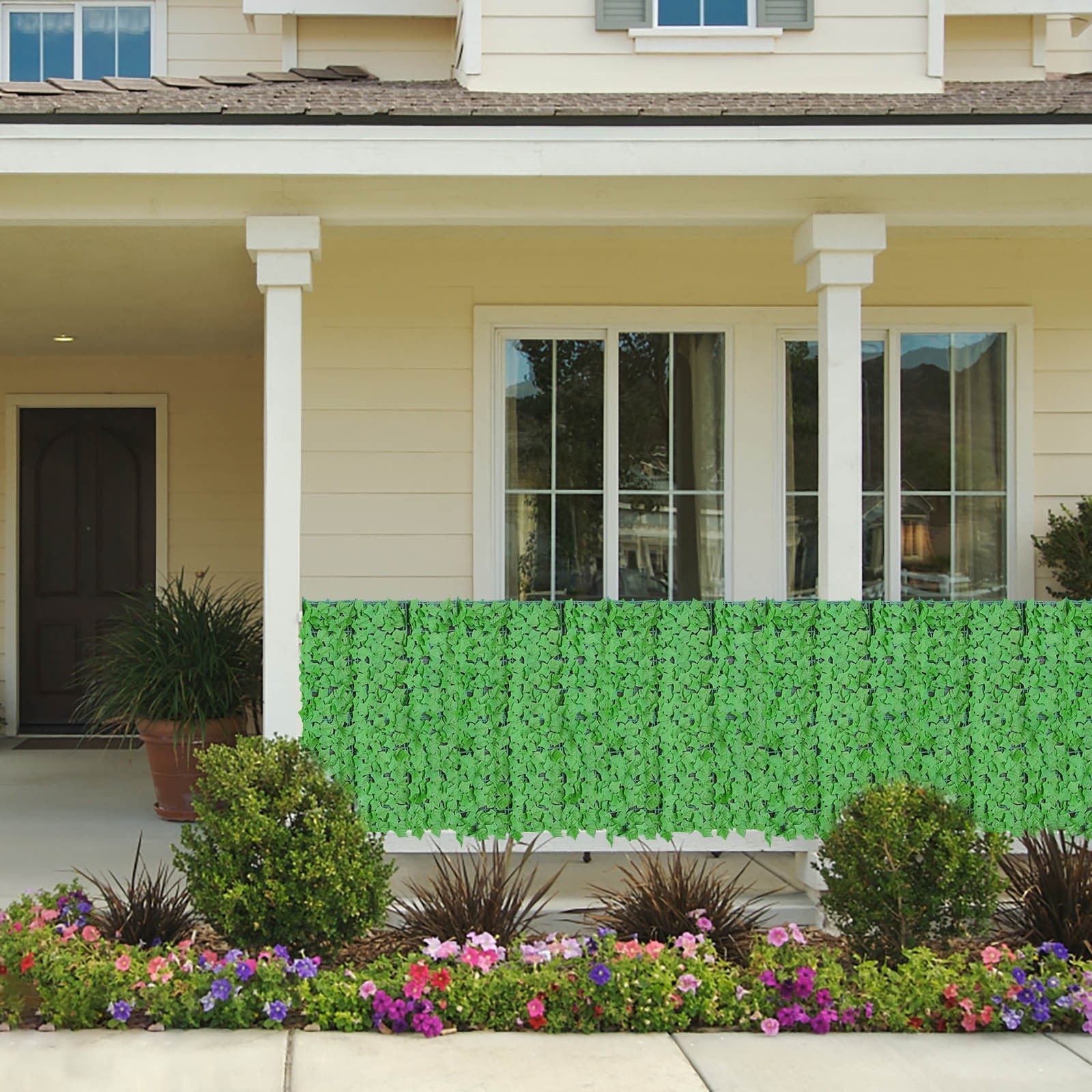 kjfeif Artificial Ivy Privacy Fence Screen Artificial Hedges Fence Vine ...