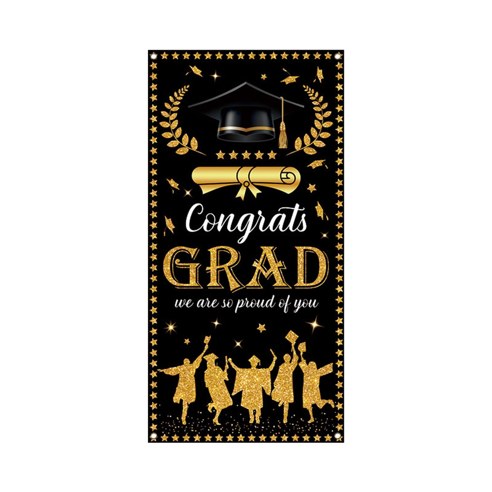 kjfeif Graduation Season Background Banner Banner Decor Articles Flag ...