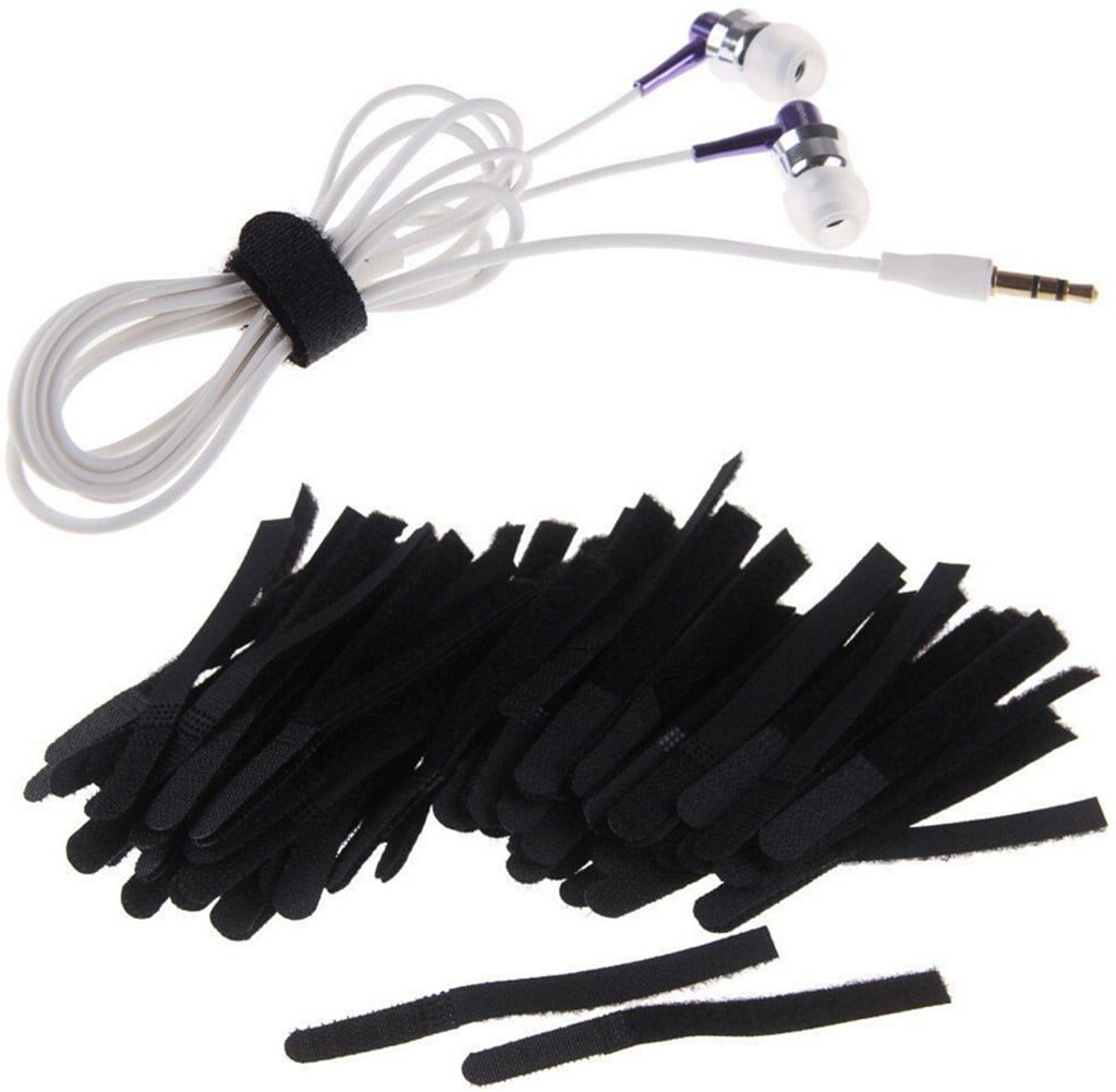 kjfeif Strips Cable Rope Wire Organizer Reusable Black Organizar Cables ...