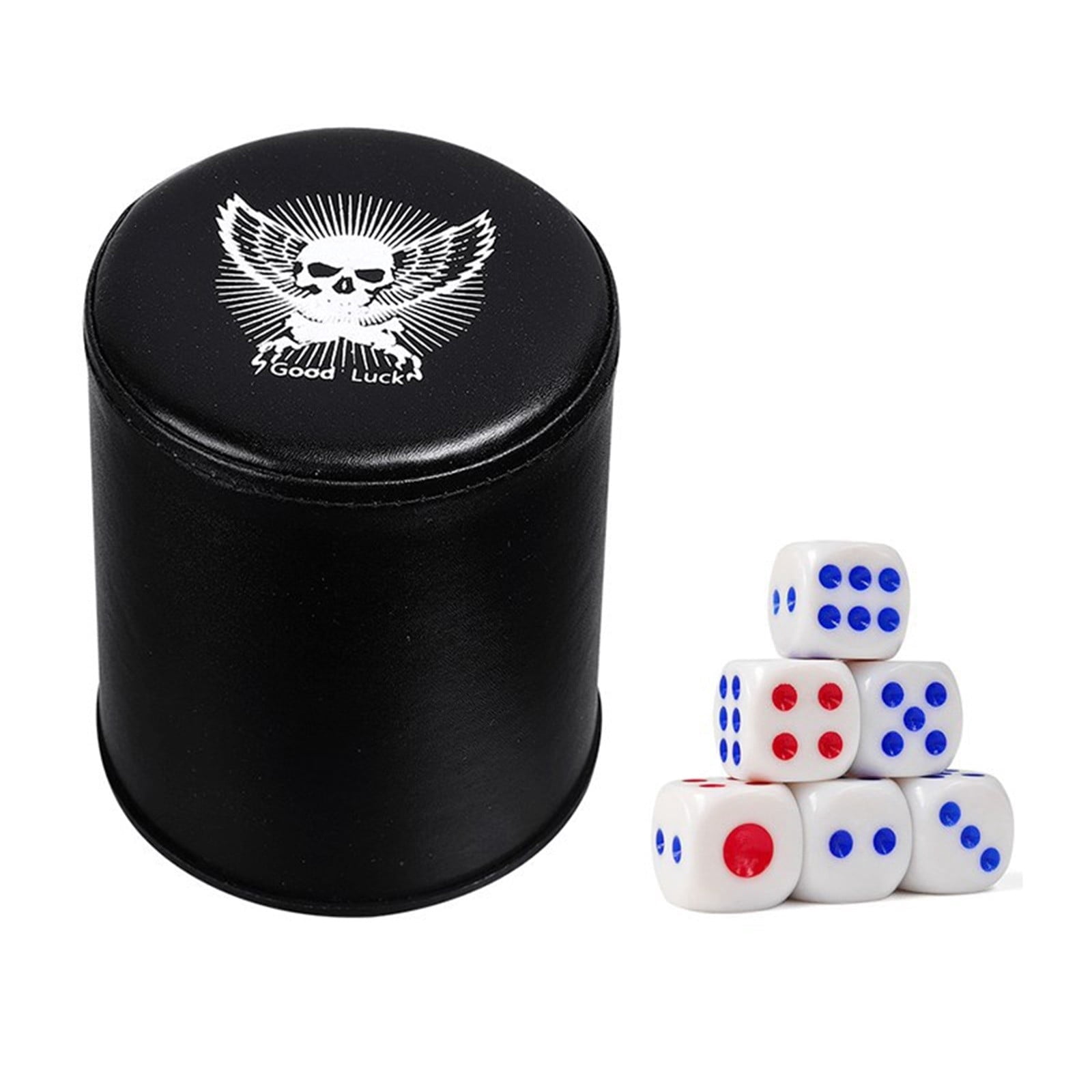 kjfeif Creative Stress/Anxiety Relief Toy , Leather Dice Cup Set Quiet ...