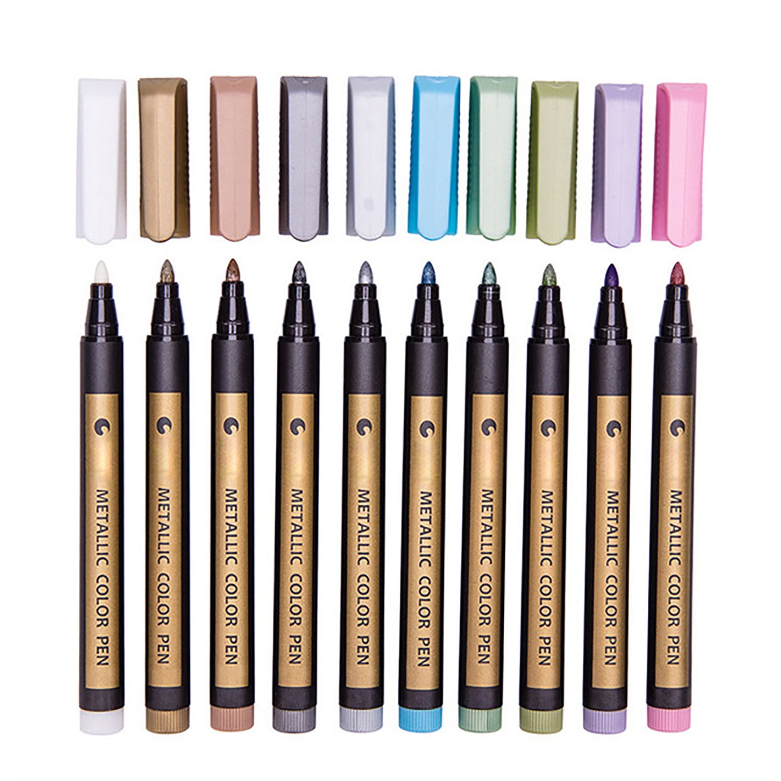 kjfeif Different Colors Metallic Marker Pens Set Tip Water Based Art ...