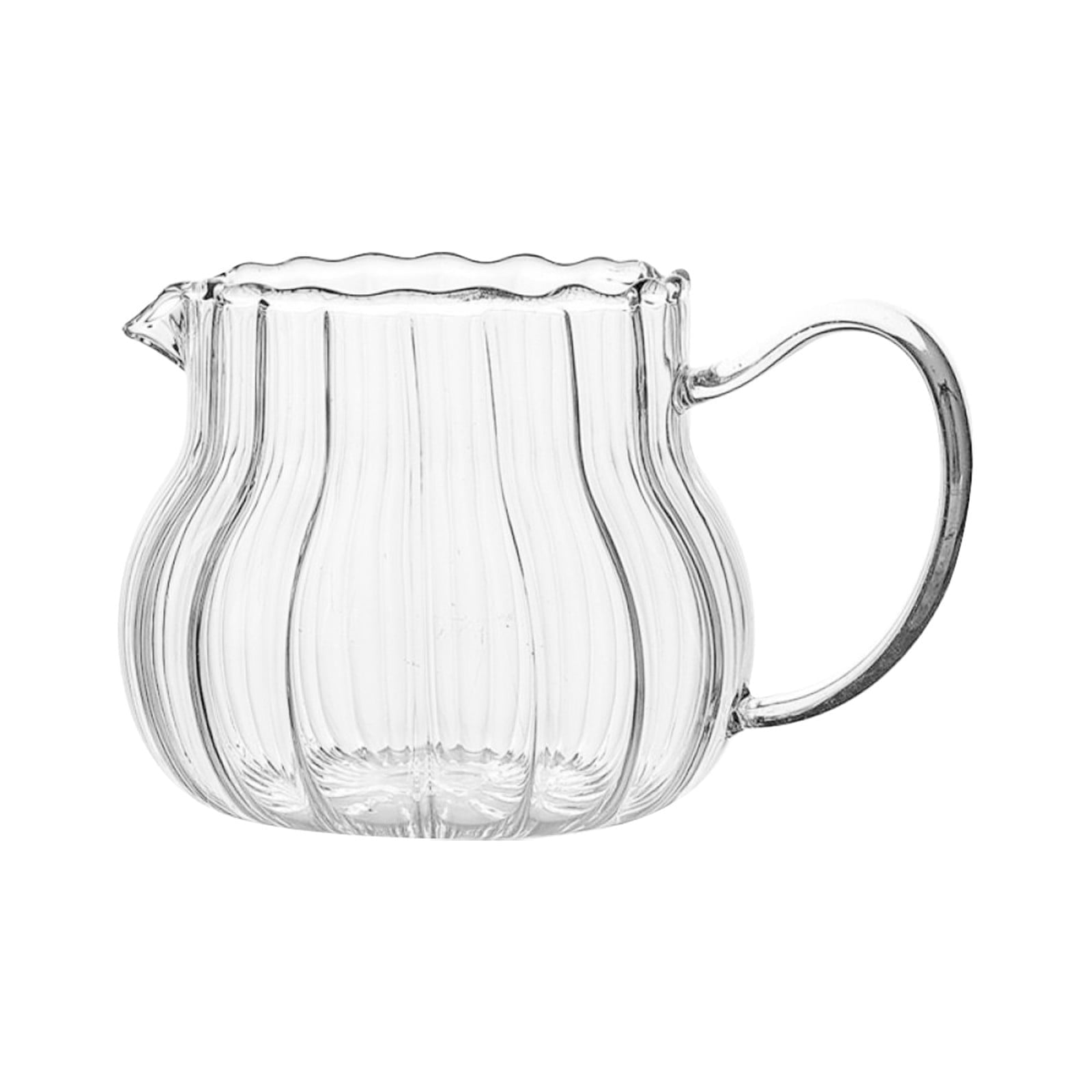 kjfeif Durable Elegant Shaped Glass Creamer Coffee Milk Creamer Pitcher ...