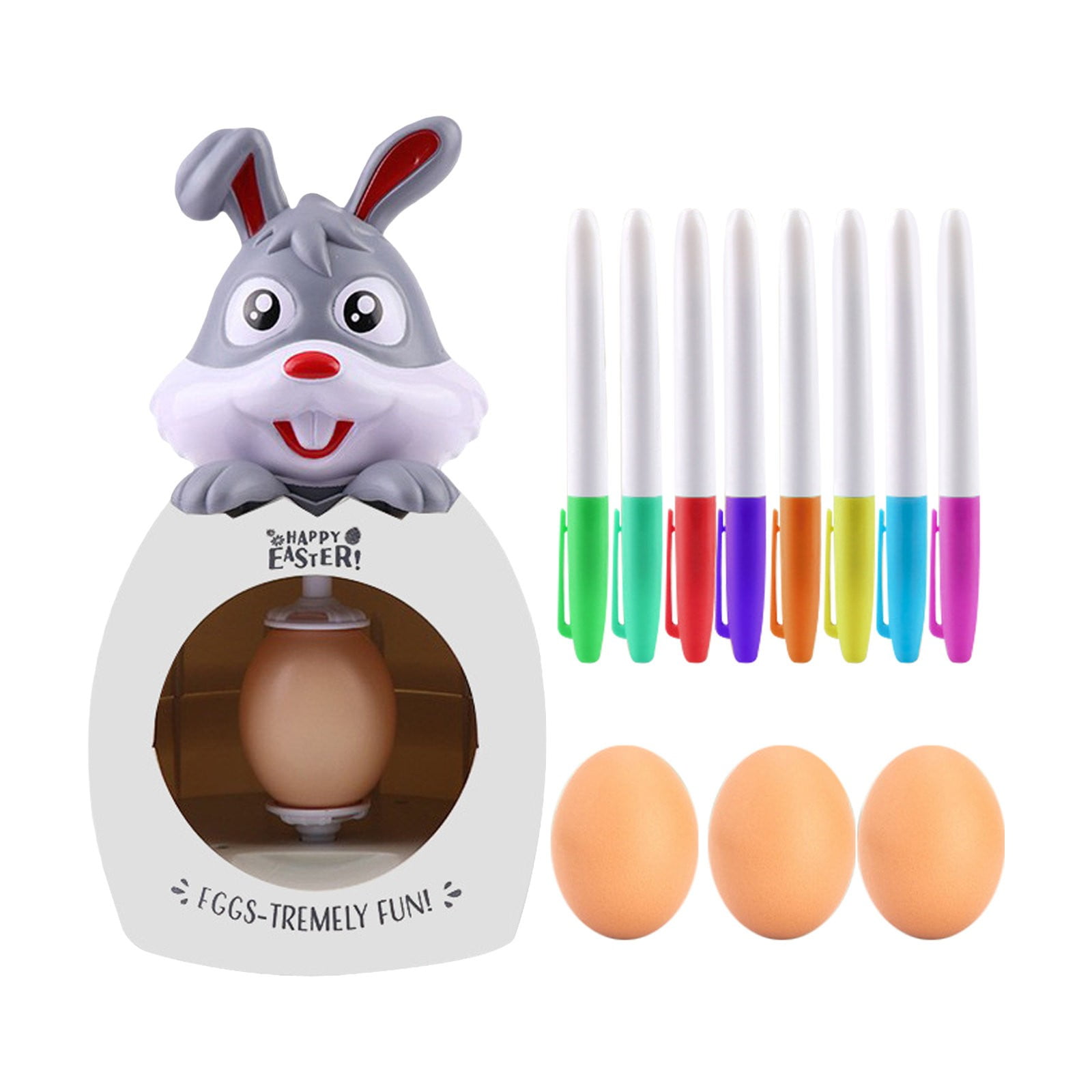 kjfeif Easter Egg Decorator Kit - Includes Bunny Decorating Spinner ...