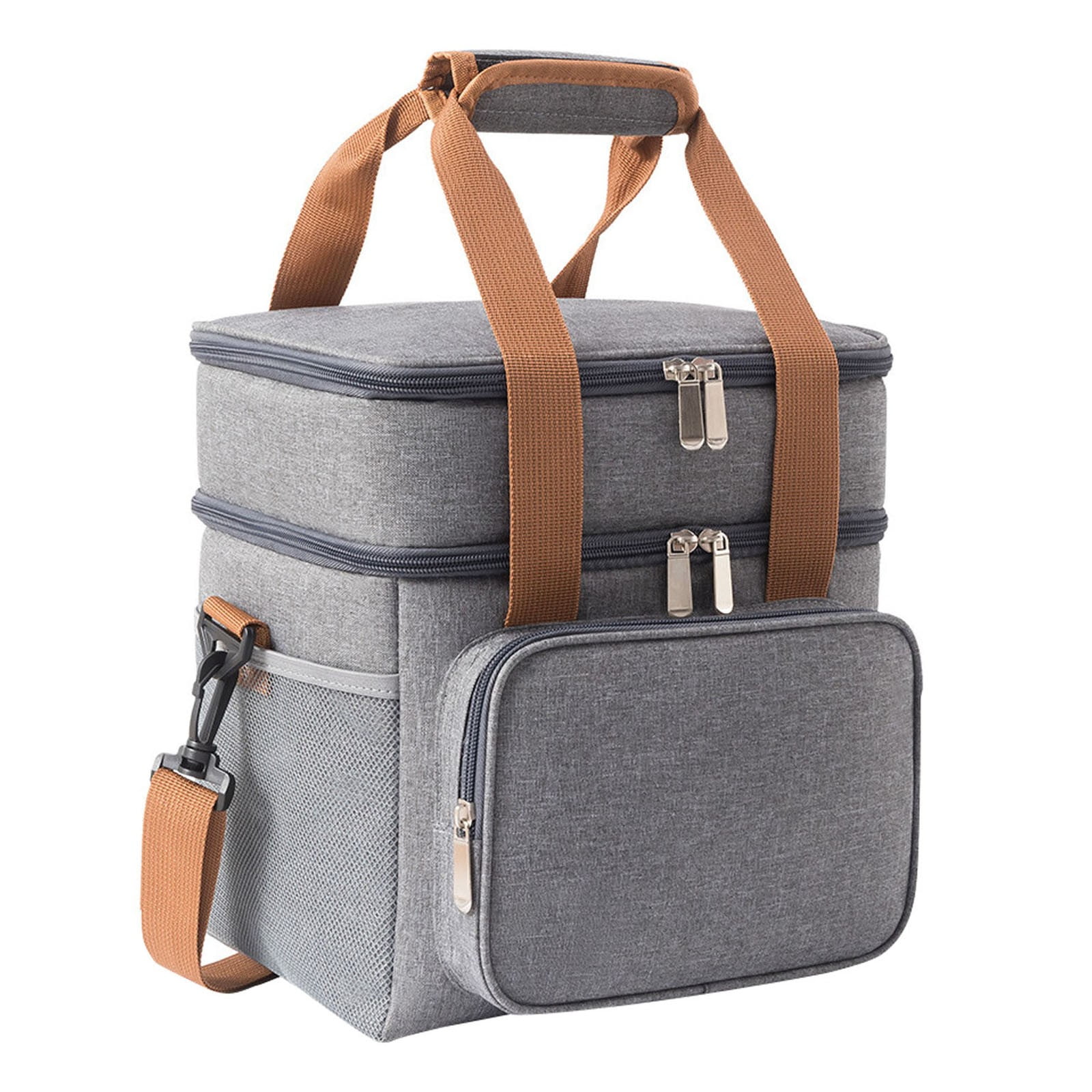 kjfeif Expandable Insulated Large Lunch Box, Double Deck Heavy Duty ...