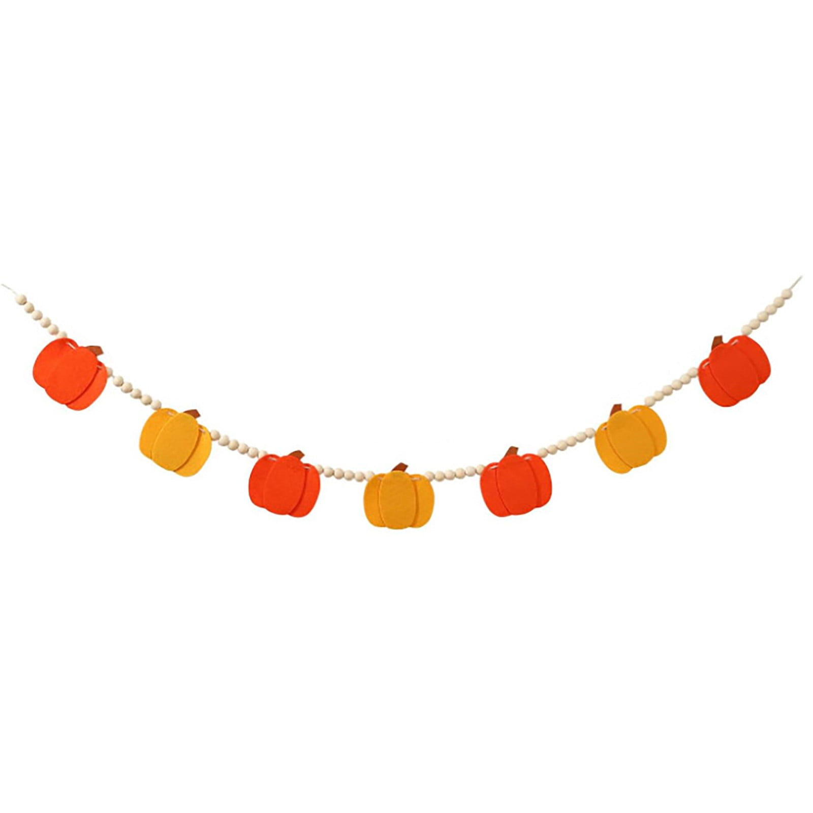 kjfeif Fall Home Decor, Pumpkin Wood Beaded Ring Pumpkin Banner ...