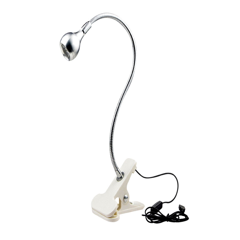 kjfeif Flexible LED Desk Lamp with Clamp,Reading Light with Long ...