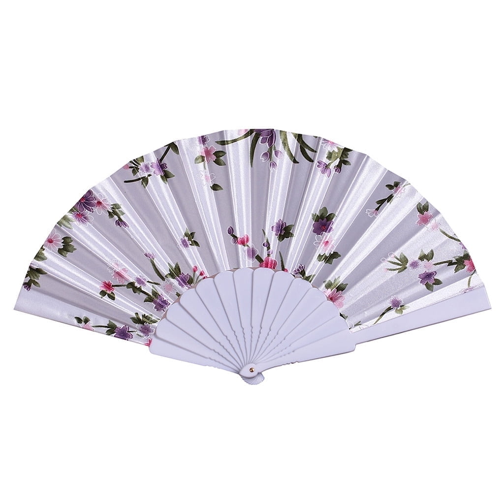 kjfeif Floral Folding Hand Fan Vintage Handheld Lace Folding Fan with ...